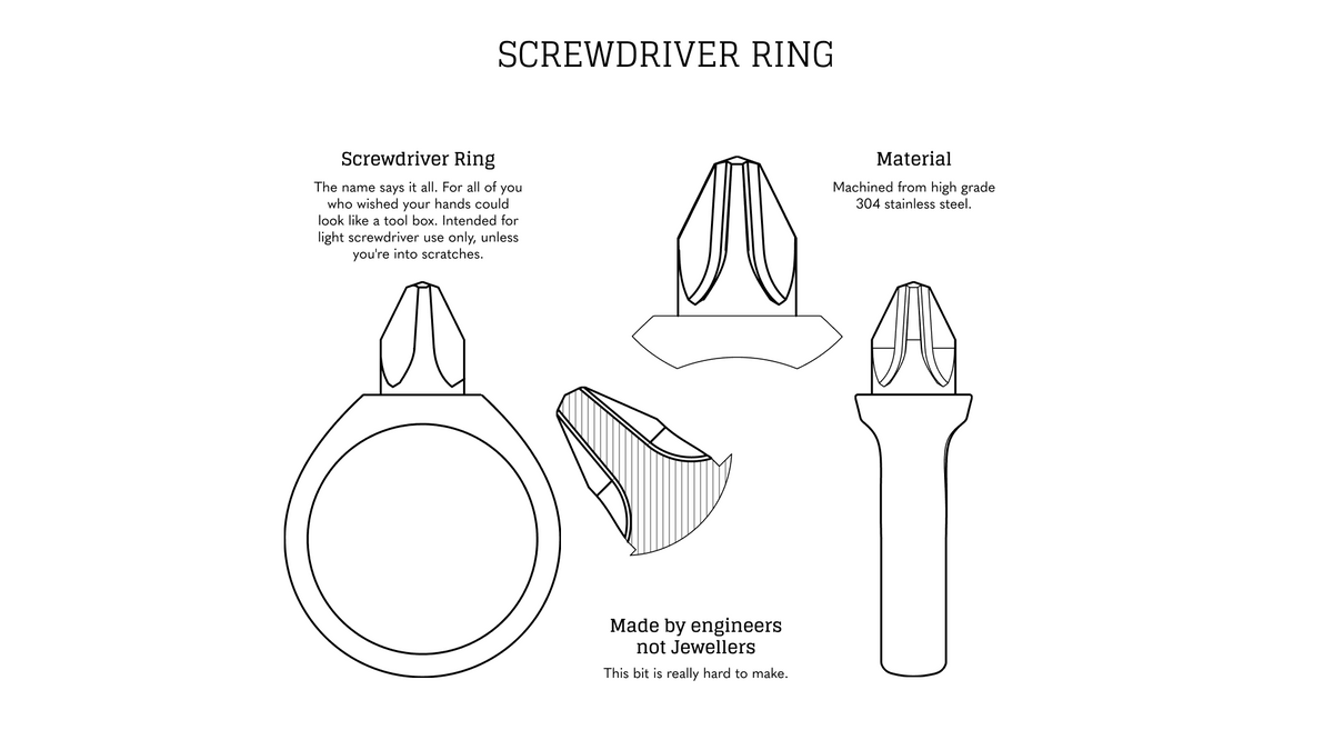 SCREWDRIVER RING – Yetch Studio