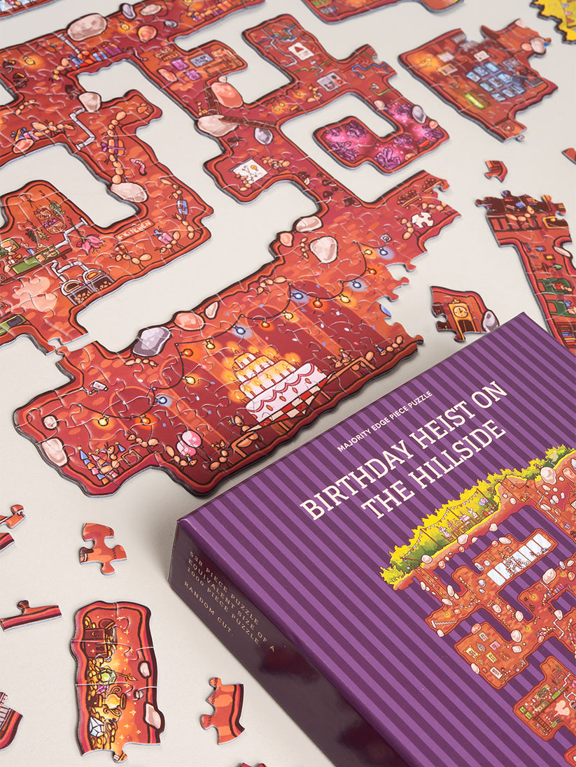 EDGE PIECE PUZZLE: BIRTHDAY HEIST ON THE HILLSIDE – Yetch Studio